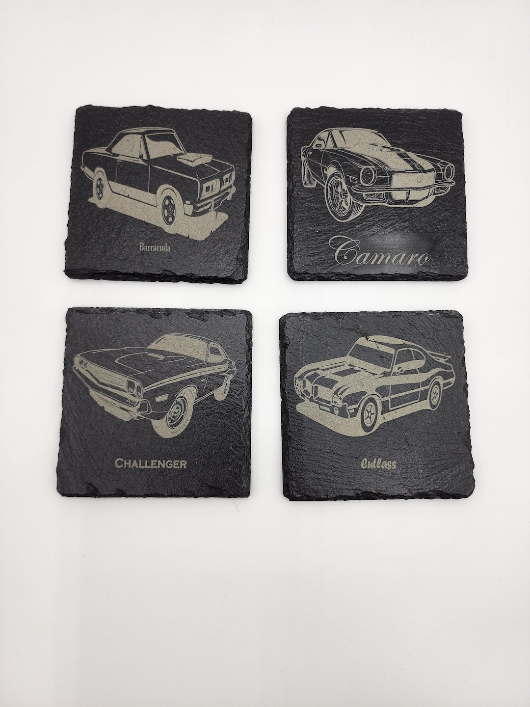 Classic Car Slate Coaster Set - Etsy