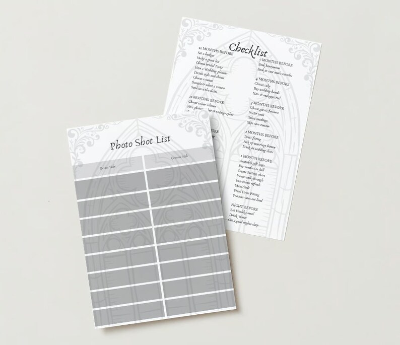 Gothic Wedding Planner | Alternative Checklist (PDF) - Etsy