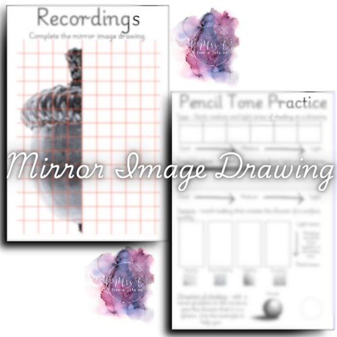 Autumn Mirror Image Drawing Worksheet - Etsy