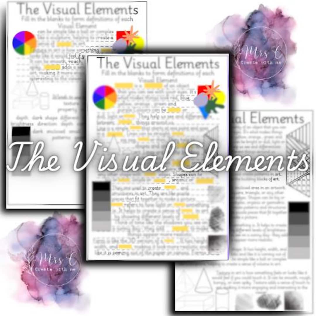 The Visual Elements Worksheet - Etsy