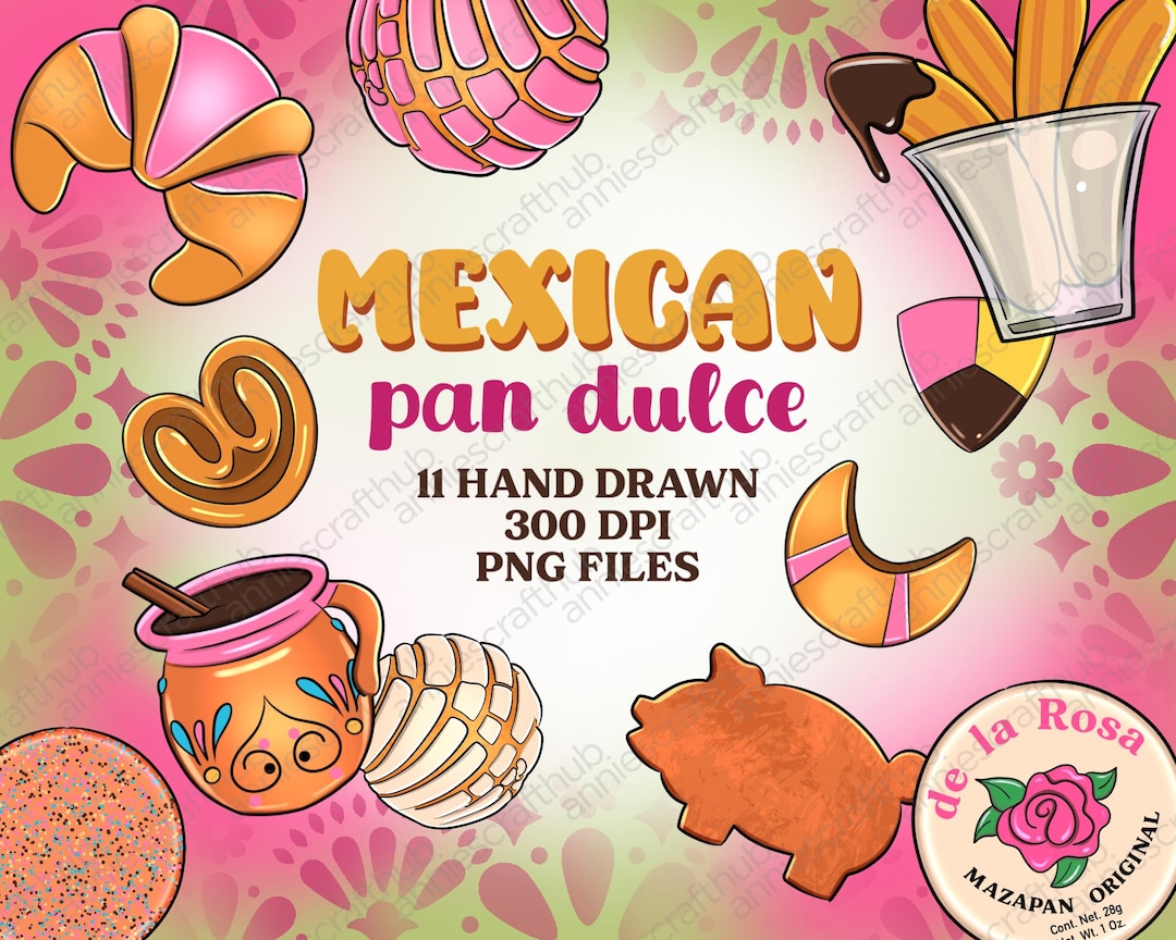 Mexican Pan Dulce Bundle Png, Churros Bundle, Mexican Sweet Bread Png ...