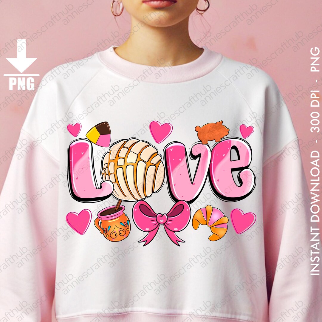Love Coquette Mexican Conchas Valentines Day Png, Valentines Day Png ...