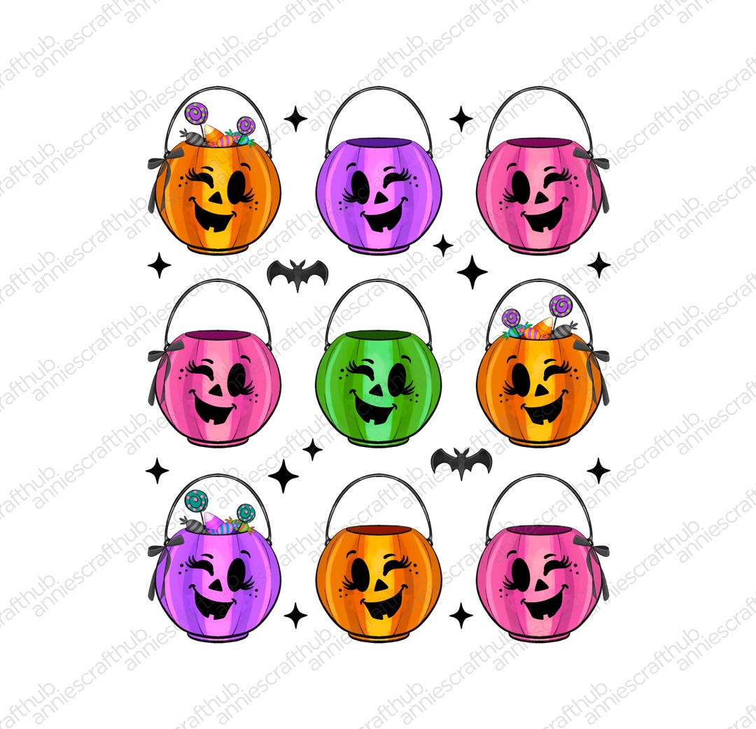 Pumpkin Buckets Png, Pumpkin Buckets Svg, Halloween Png, Halloween Svg ...
