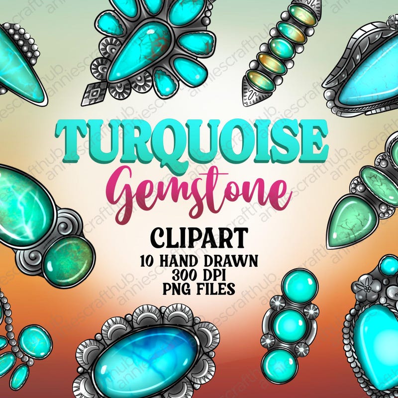 Turquoise Clipart - Etsy