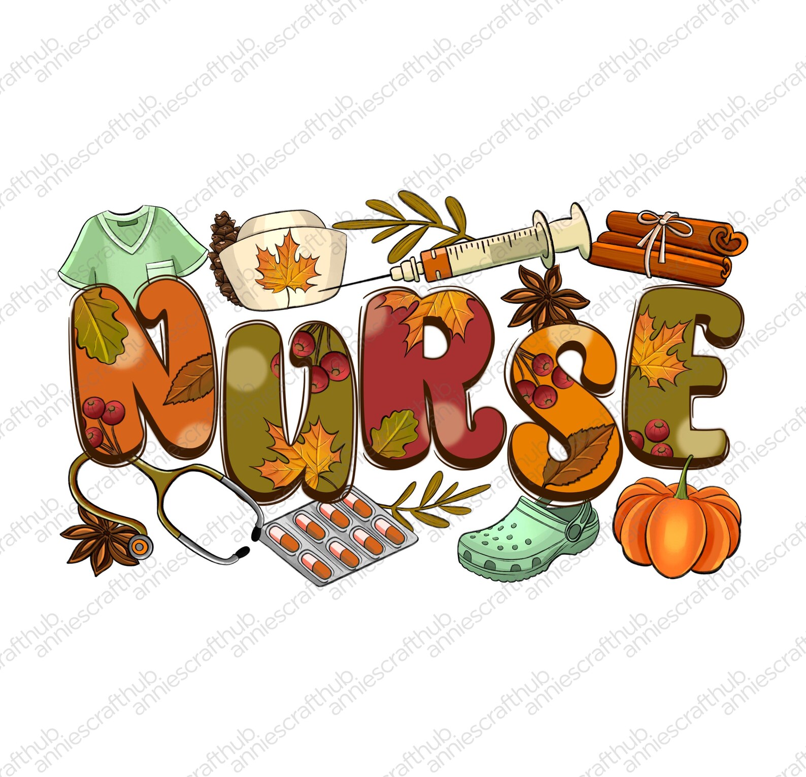 Nurse Png, Nurse Svg, Fall Png, Fall Svg, Nurse Items, Fall Nurse ...