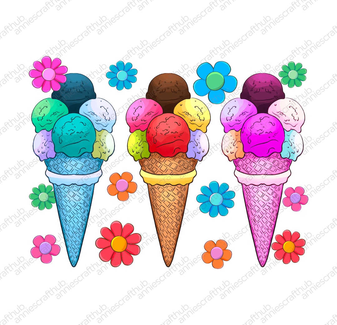 3 Ice Creams, Ice Cream, Summer Season, Summer Quote, Summer Design ...