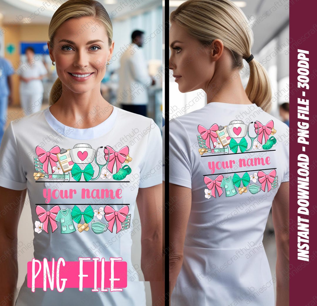 Nurse Personalized Sublimation Png, Nurse Png, Nurse Tshirt Png, Custom ...
