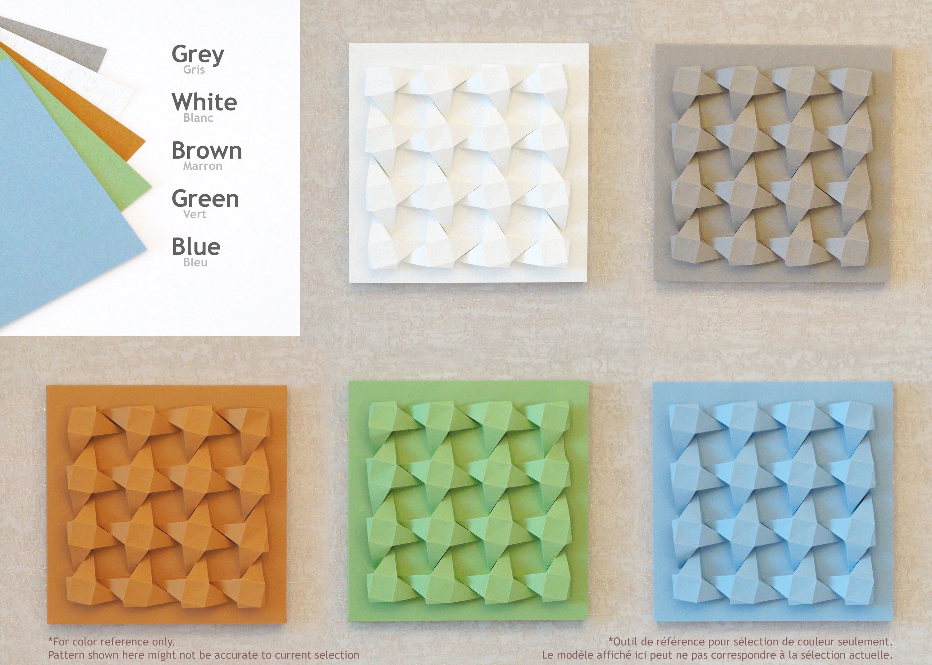 Origami Tessellation Weave Frame Wall Art Multiple Color Available - Etsy