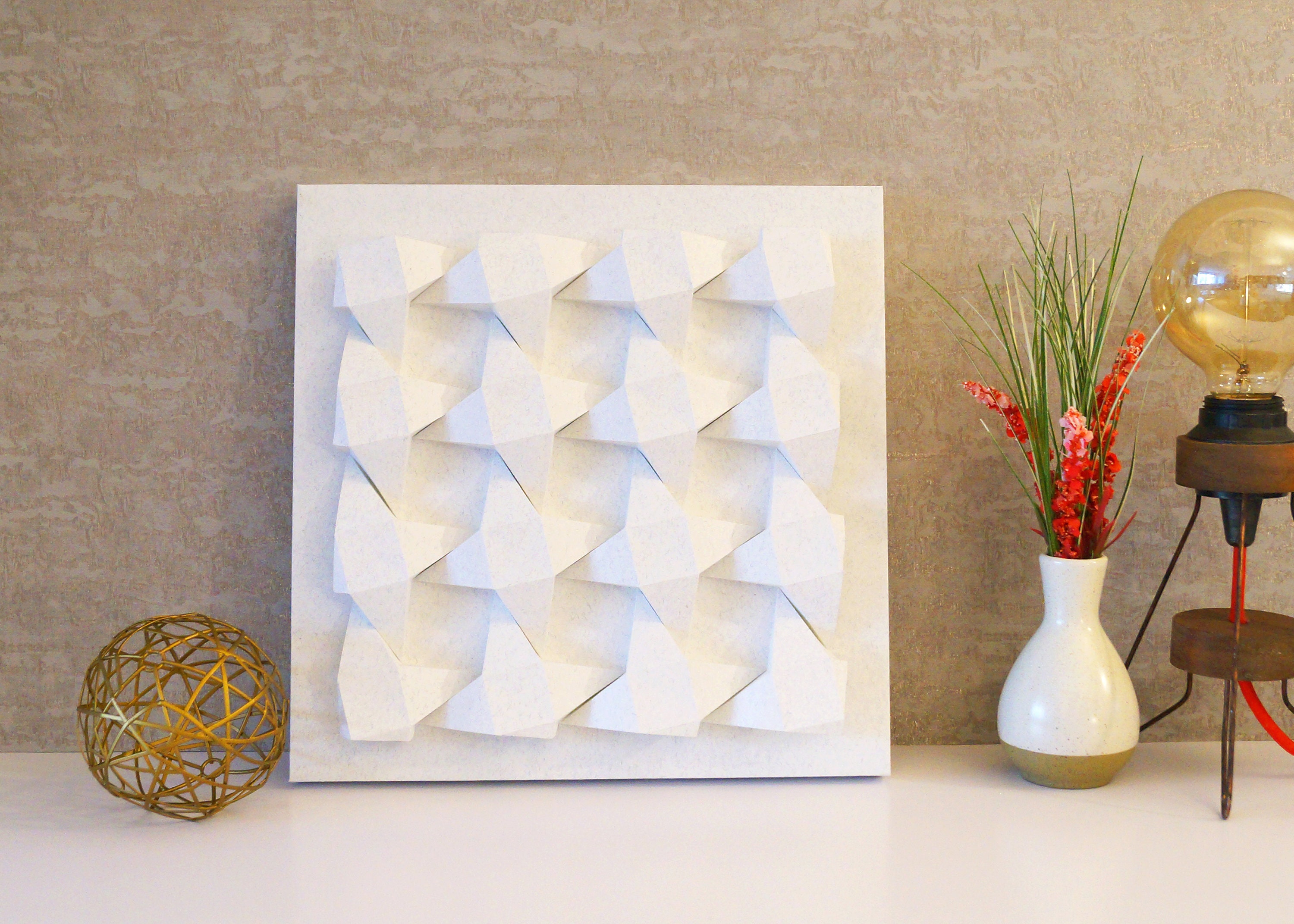 Origami Tessellation 3D Stars Frame Wall Art Multiple Color Available ...