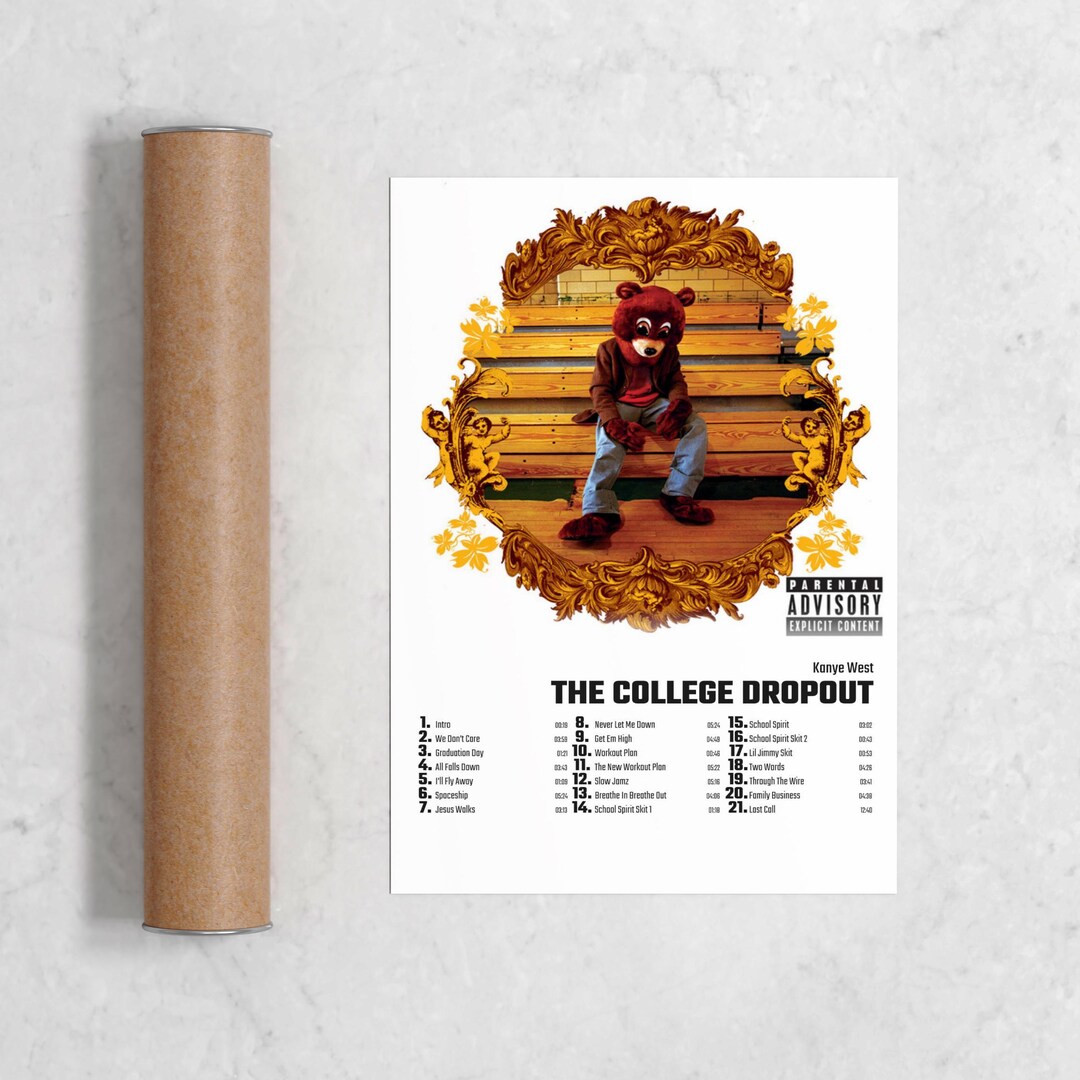 Kanye West the College Dropout Album Cover Poster Print Wall - Etsy