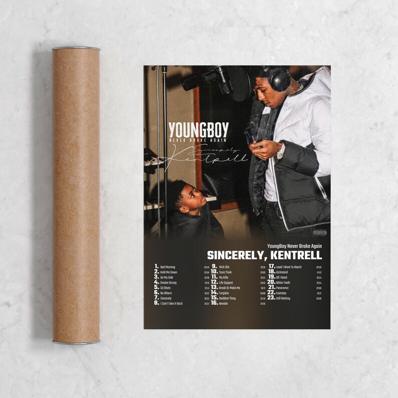 Youngboy Never Broke Again Sincerely Kentrell Album Cover - Etsy