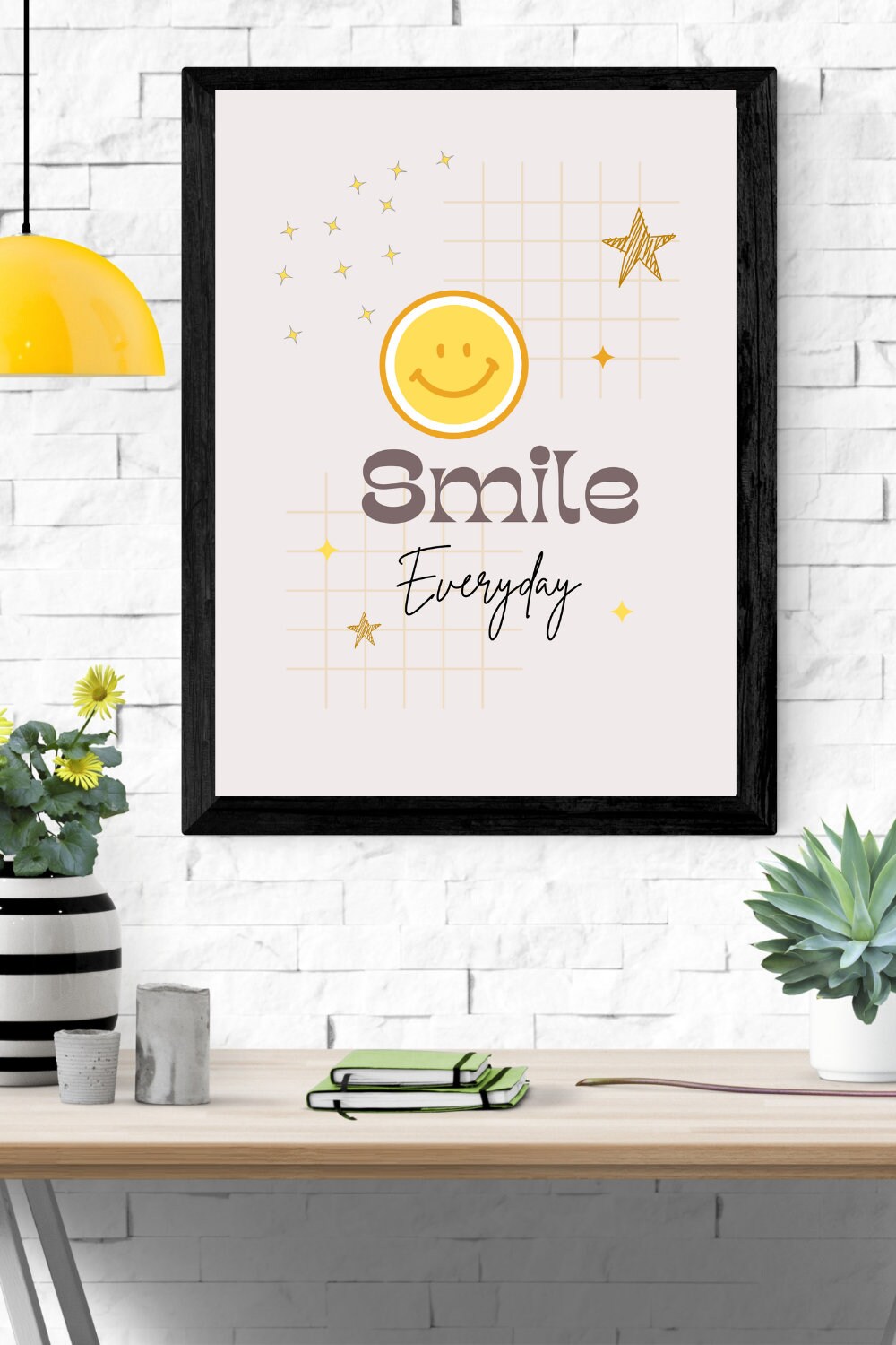Printable Wall Art Smiley Face Emoji Inspirational Quote Positive ...