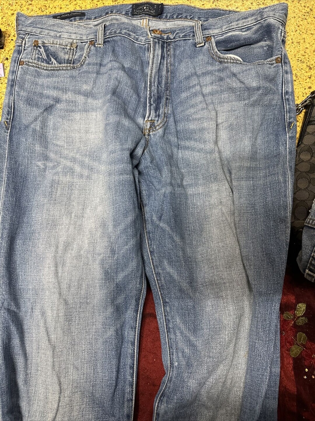 Lucky Brand Men's 33x30 Jeans 361 Vintage Straight Fit Blue Denim Lucky ...