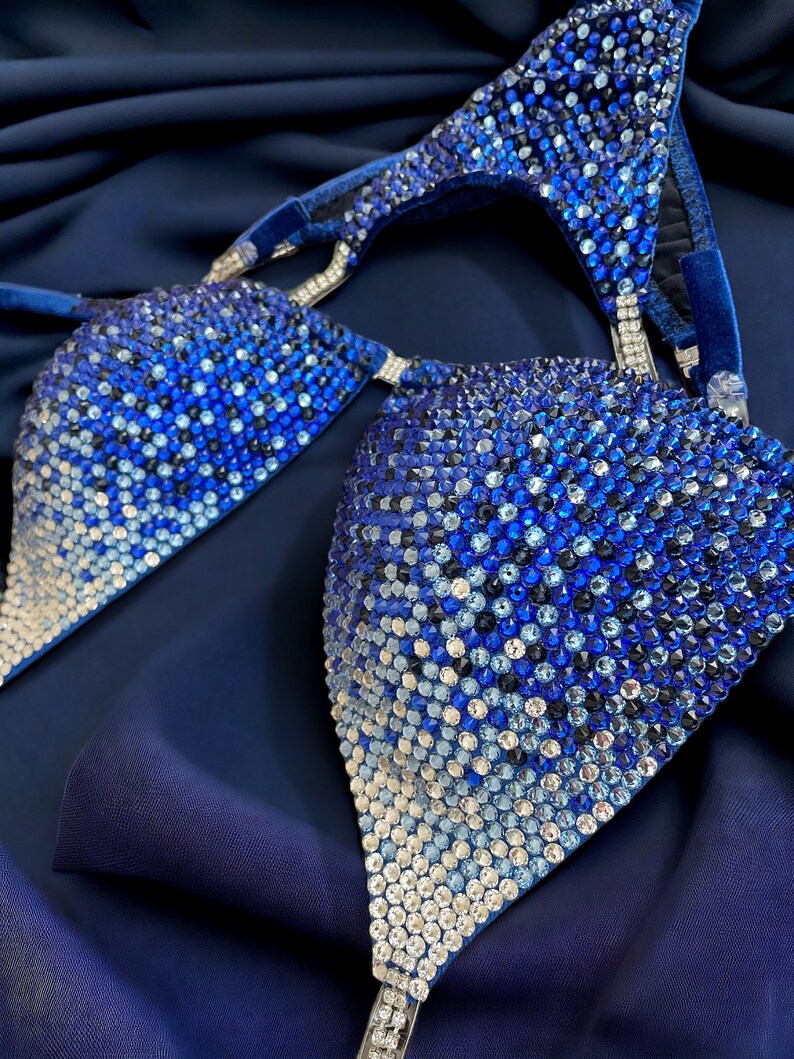 Competition Set, Blue Competition Bikini Suit, NPC, IFBB, Wabba WBFF ...