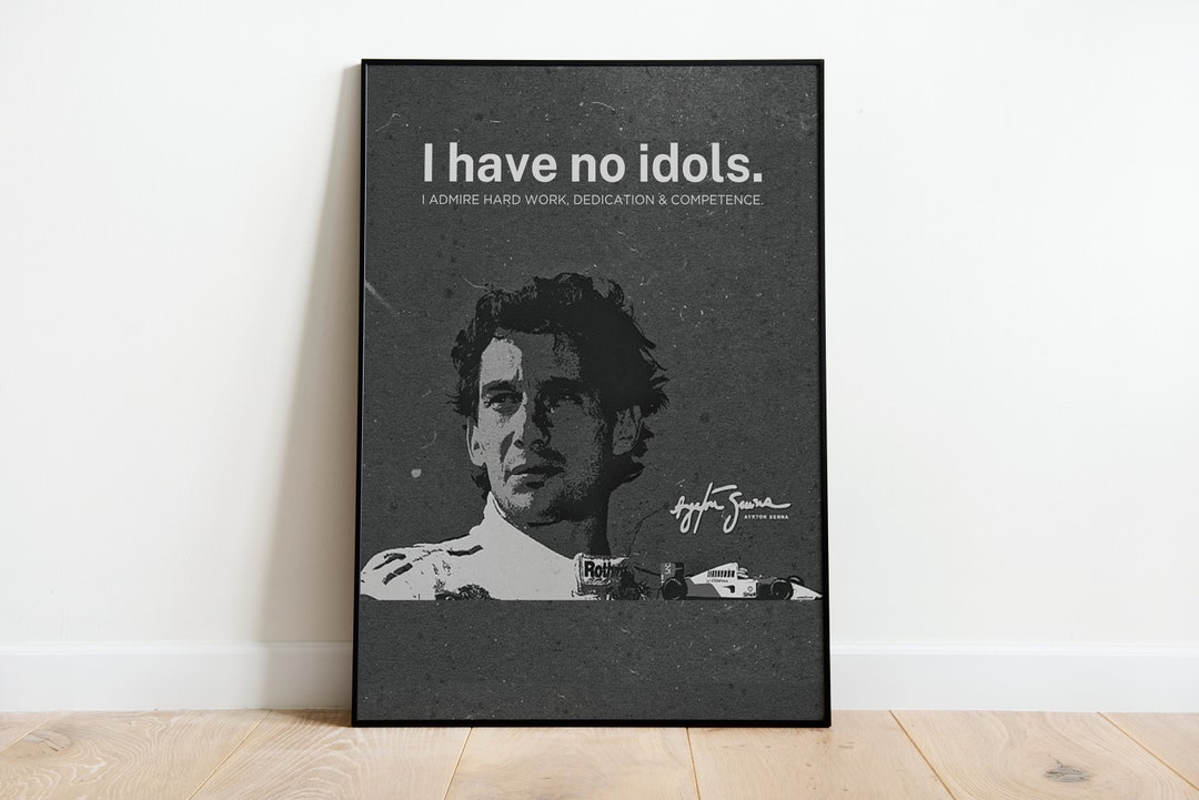 Ayrton Senna Motivational Quote Wall Art Canvas Print Inspirational ...