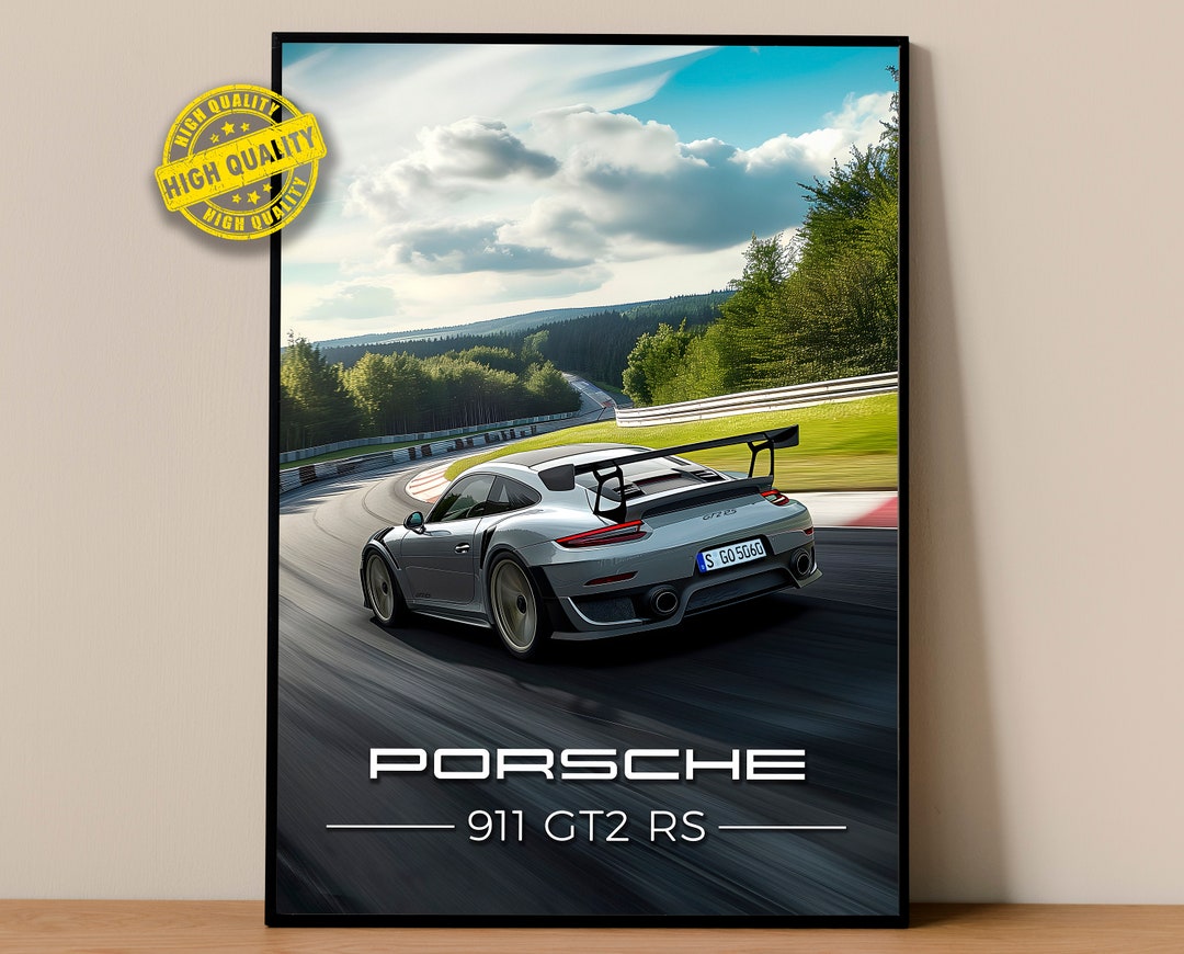 Porsche Poster 911 GT2 RS Poster 2091.3 Porsche Wall Decor Porsche Art ...