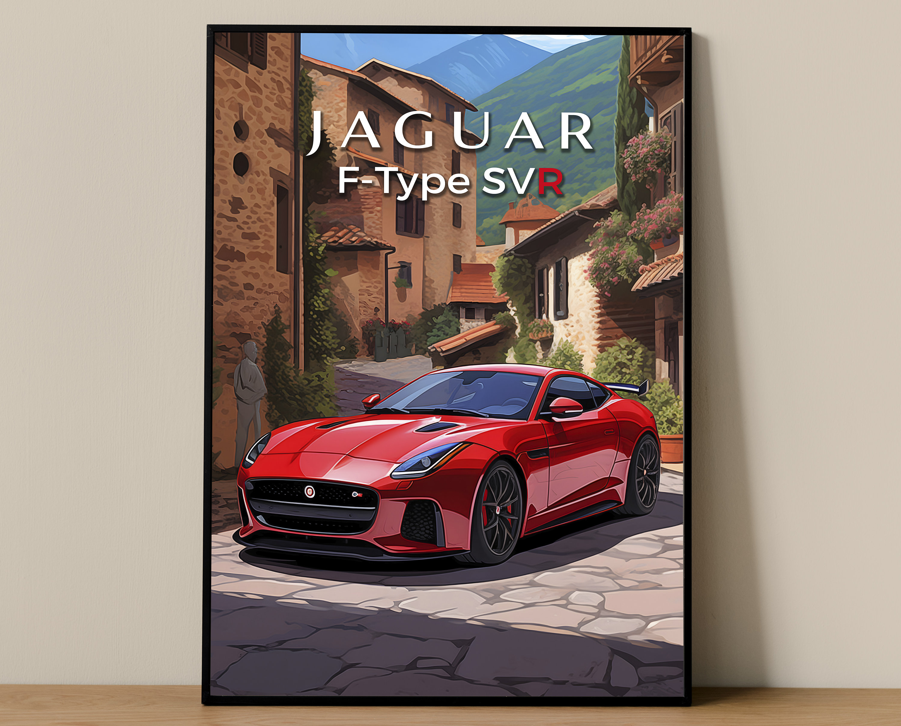 Jaguar Poster F-type SVR Poster 1420.0 Jaguar Wall Decor Jaguar Art ...