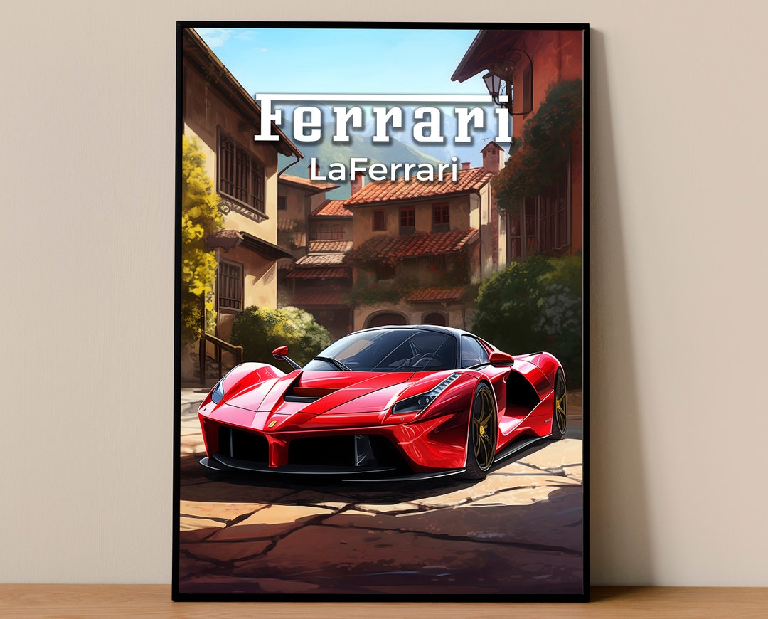 Ferrari Poster Laferrari Poster 1100.0 Ferrari Wall Decor Ferrari Art ...
