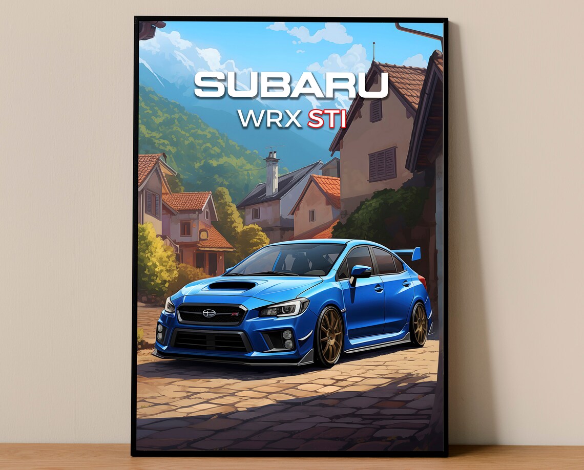 Subaru Poster WRX STI Poster 1230.0 JDM Wall Decor Jdm Art Subaru ...