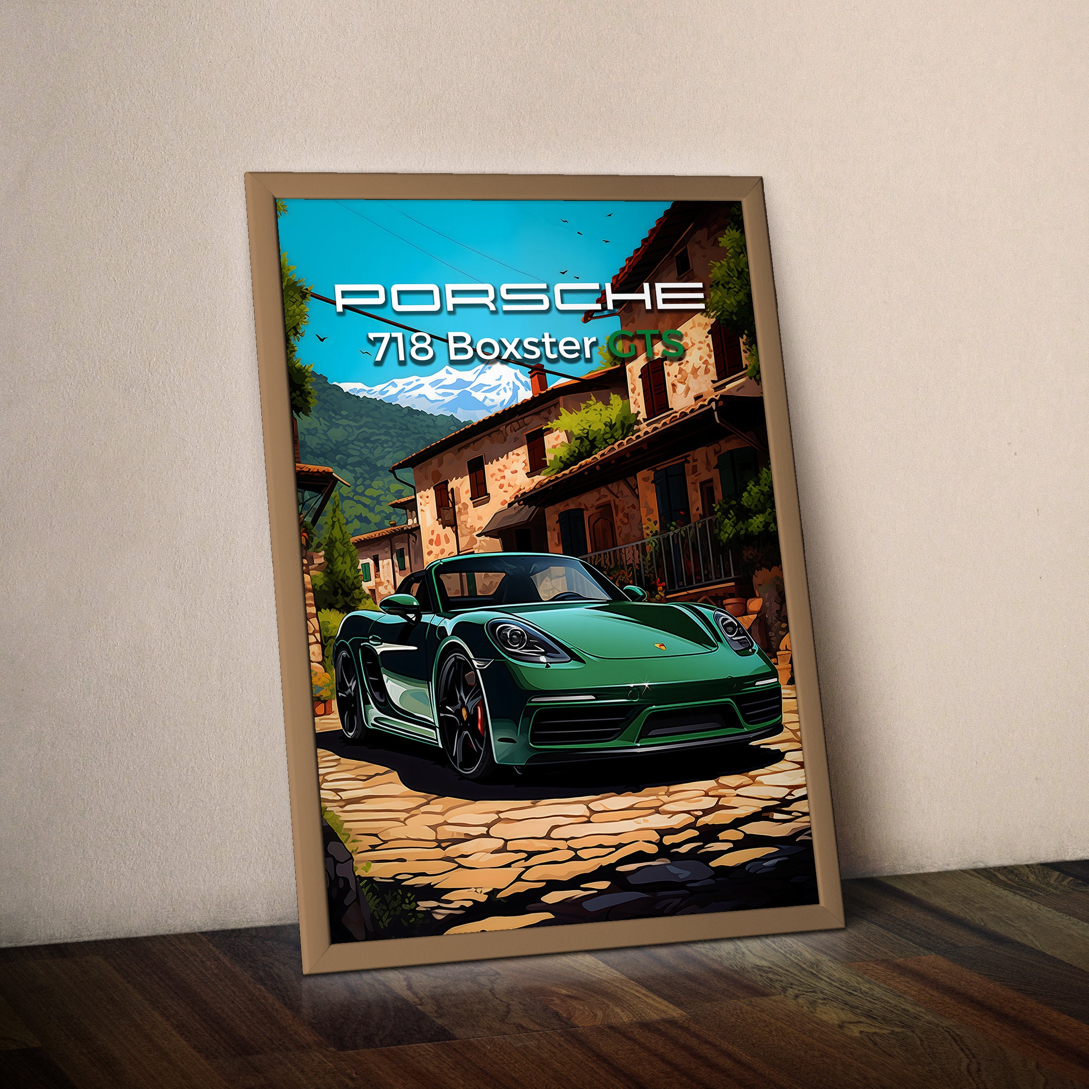 Porsche Poster 718 Boxster GTS Poster 1092.1 Porsche Wall Decor Porsche ...