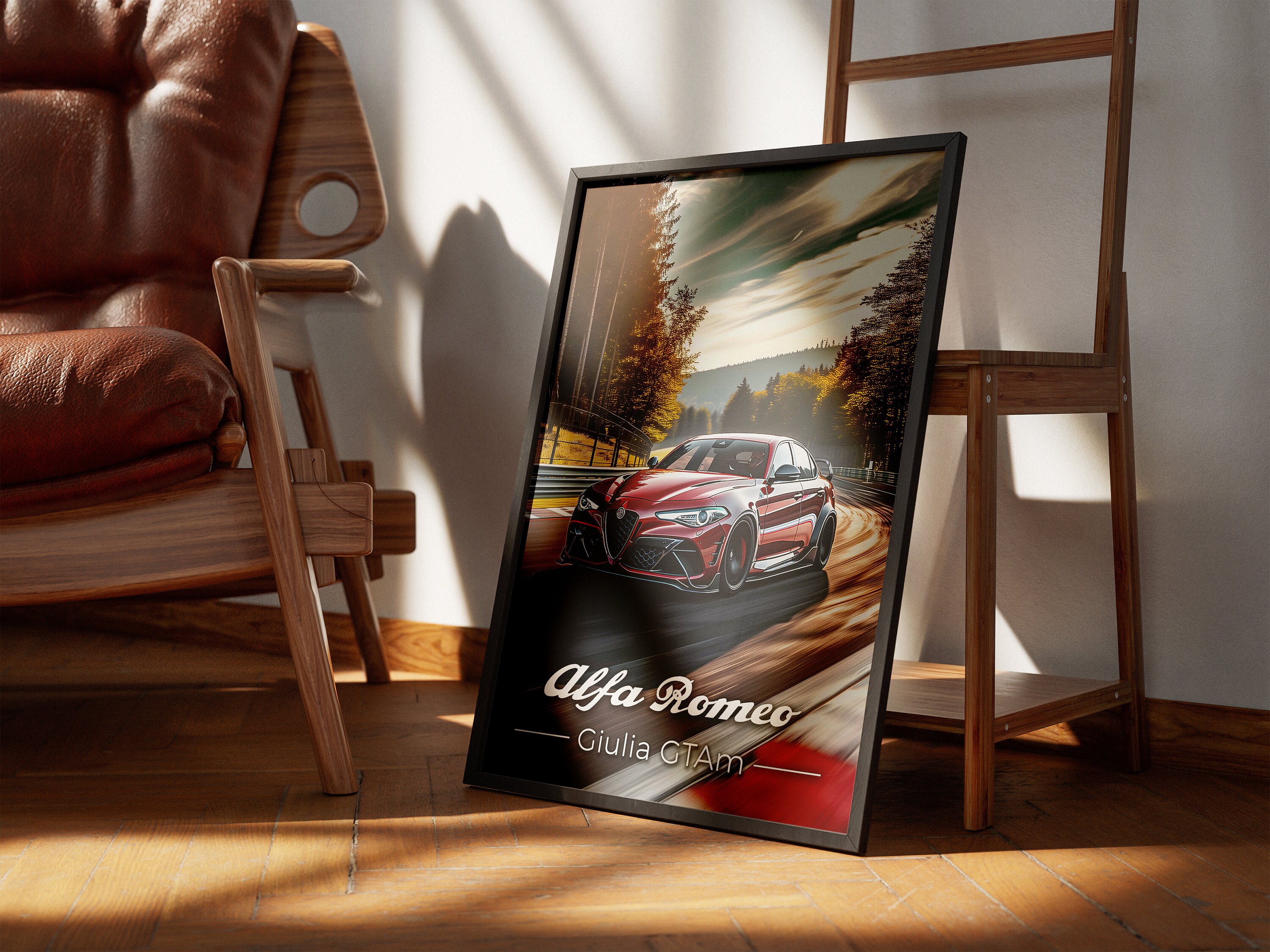 Alfa Romeo Poster Giulia Gtam Poster 2110.1 Alfa Romeo Wall Decor Alfa ...