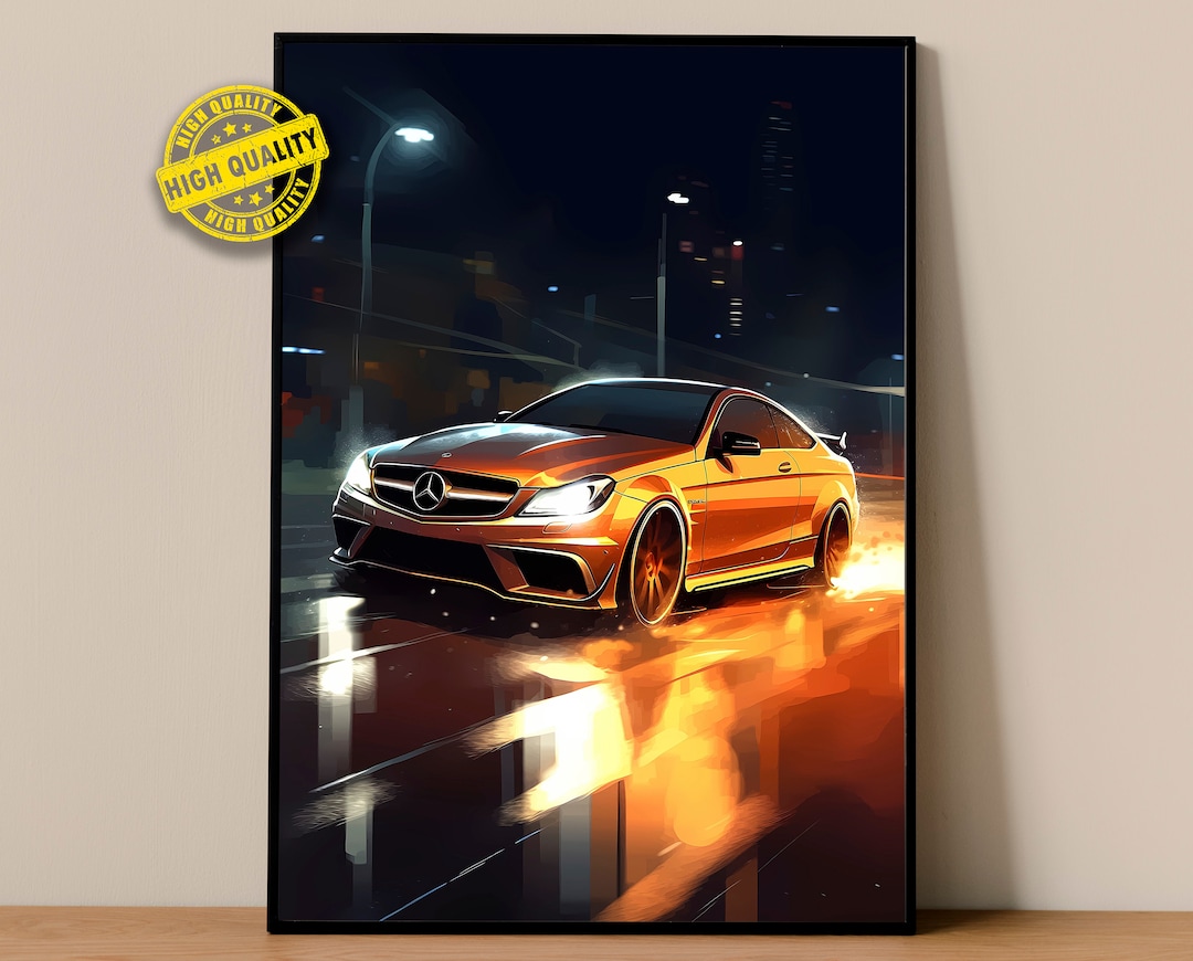 Mercedes Poster AMG C63 Kompressor Poster 3001.0 Mercedes Wall Decor ...