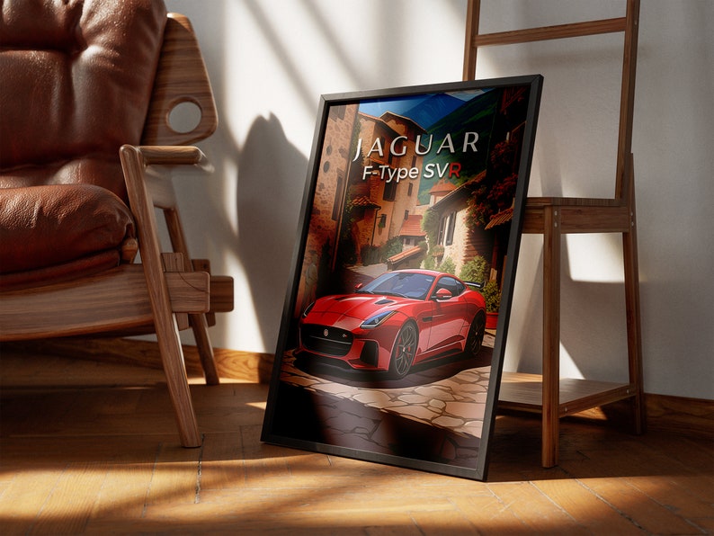 Jaguar Poster F-type SVR Poster 1420.0 Jaguar Wall Decor Jaguar Art ...