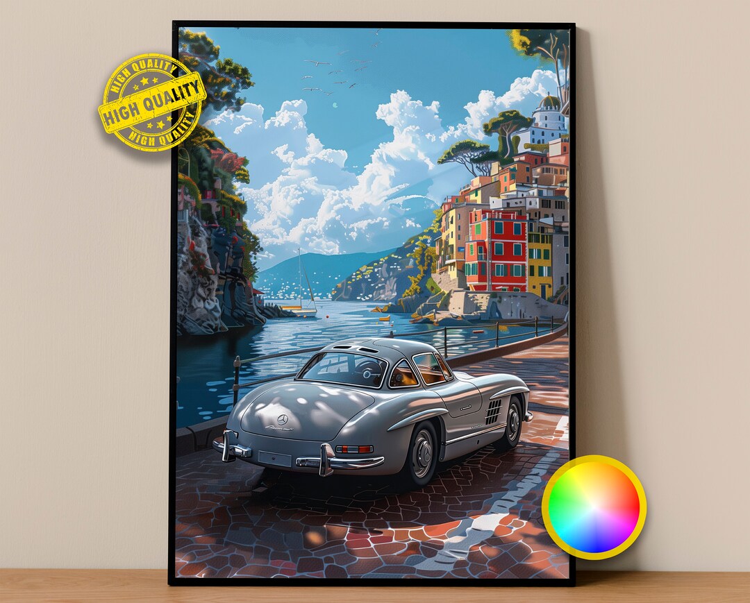 Mercedes Poster 300SL Poster 9003.1 Mercedes Wall Decor Mercedes Art ...
