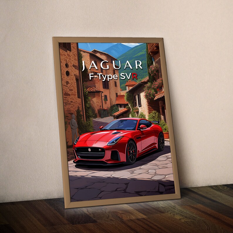 Jaguar Poster F-type SVR Poster 1420.0 Jaguar Wall Decor Jaguar Art ...