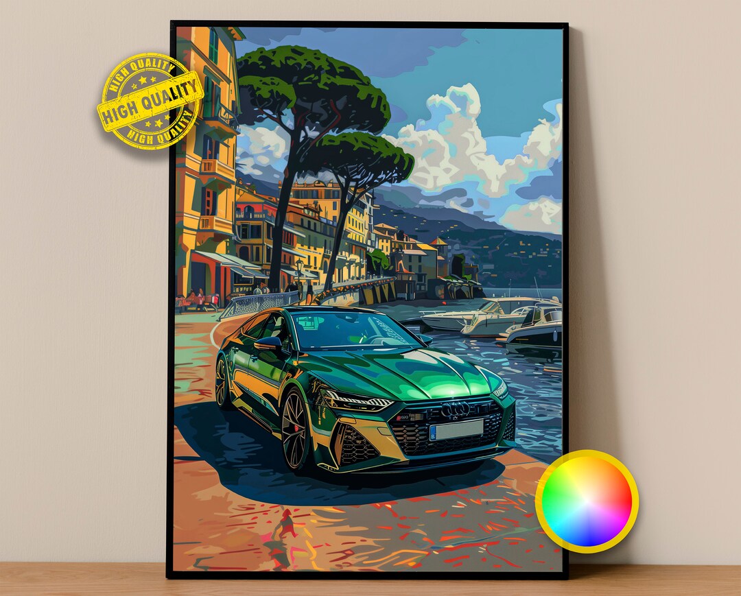 Audi Poster RS7 Poster 9037.0 Audi Wall Decor Audi Art Illustration Car ...