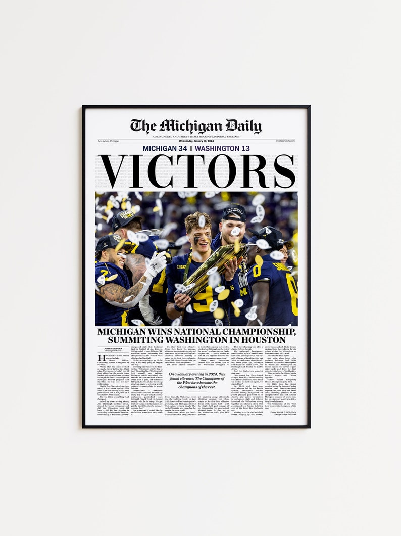 2024 Michigan Wolverines National Champions, Michigan Wolverines, 2024 ...