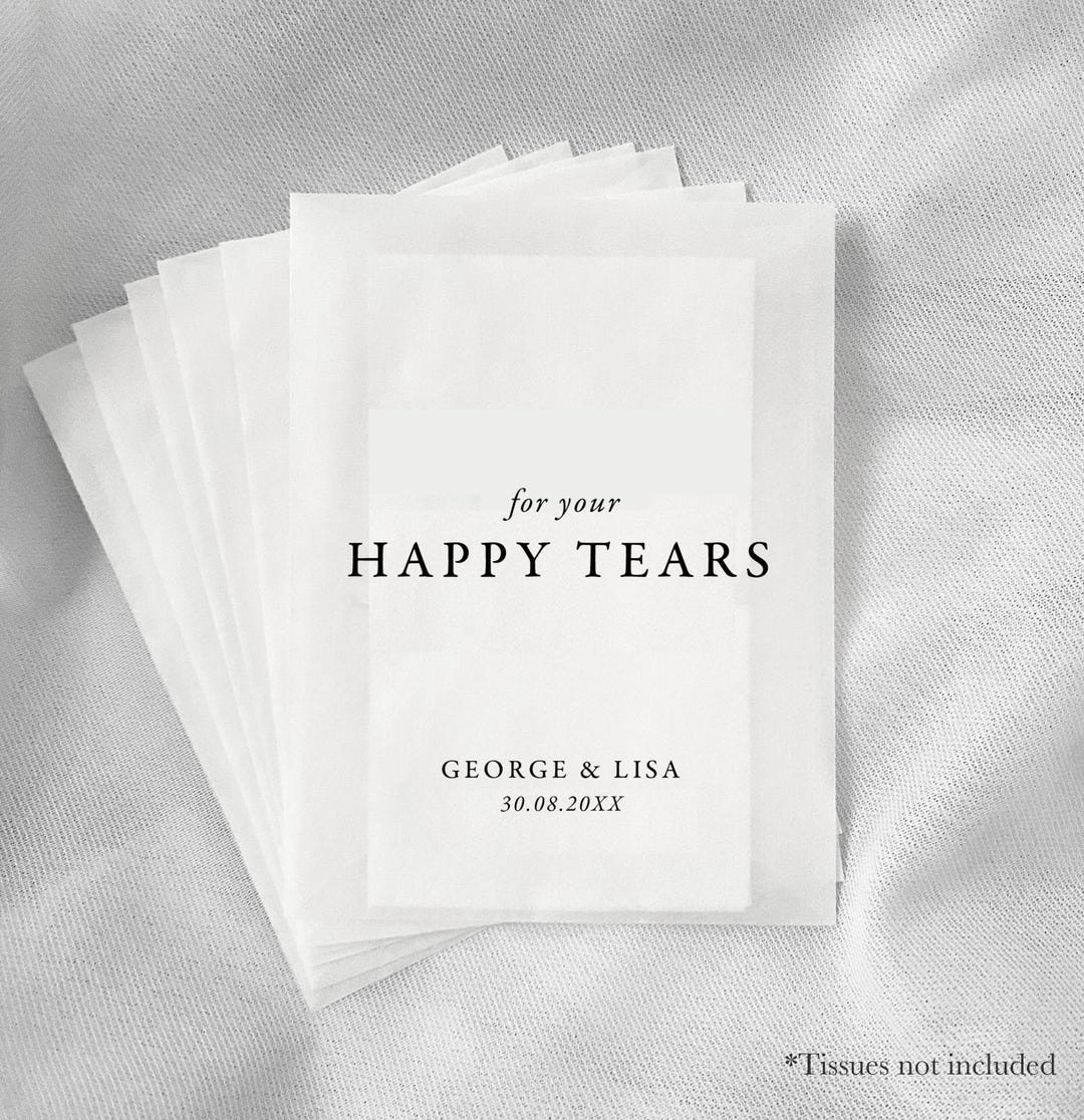 Personalised Wedding Tissue Packs, Wedding Tissue Bags, Wedding Favours ...