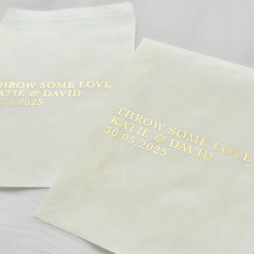 Confetti Bags, Gold Foil Confetti Bags, Biodegradable Confetti ...