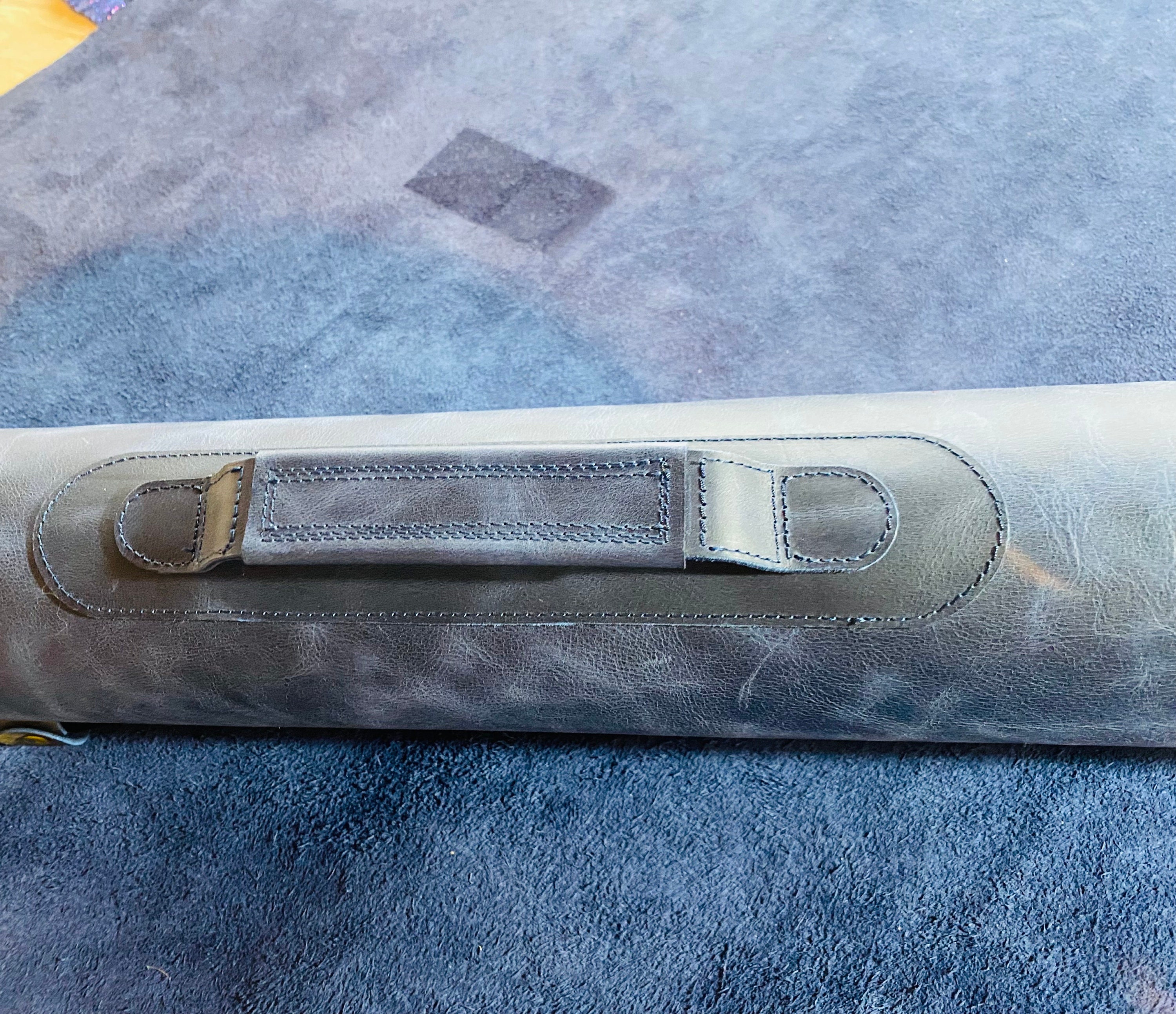 Leather Tube∅9 Cm.leather Map Case.bag for Architects.vintage Tube Case ...