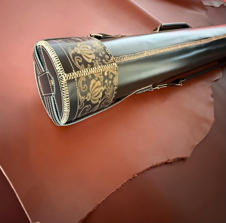 Leather Tube∅11cm.leather Map Case.bag for Architects.vintage Tube Case ...