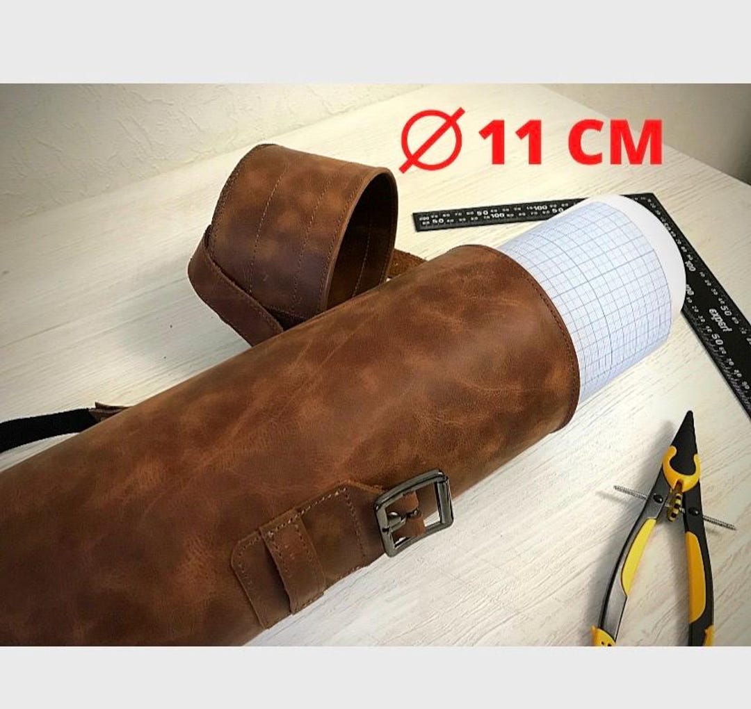 Document Tube11cm.leather Map Case.bag for Architects.vintage Tube ...