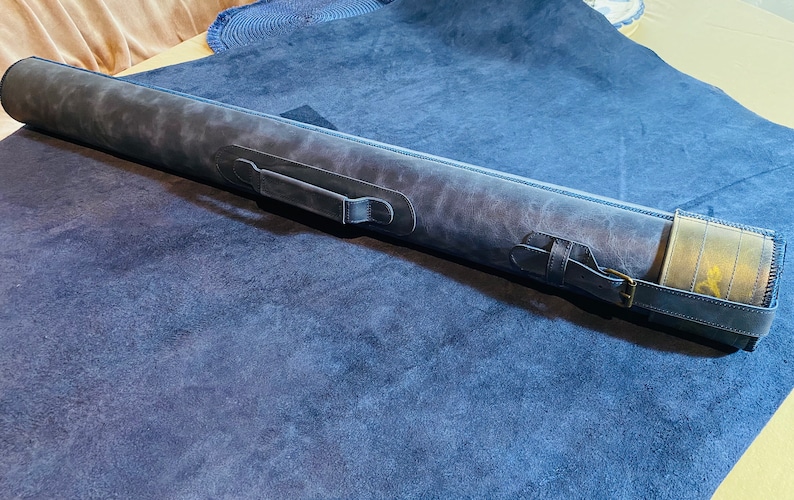 Leather Tube∅9 Cm.leather Map Case.bag for Architects.vintage Tube Case ...