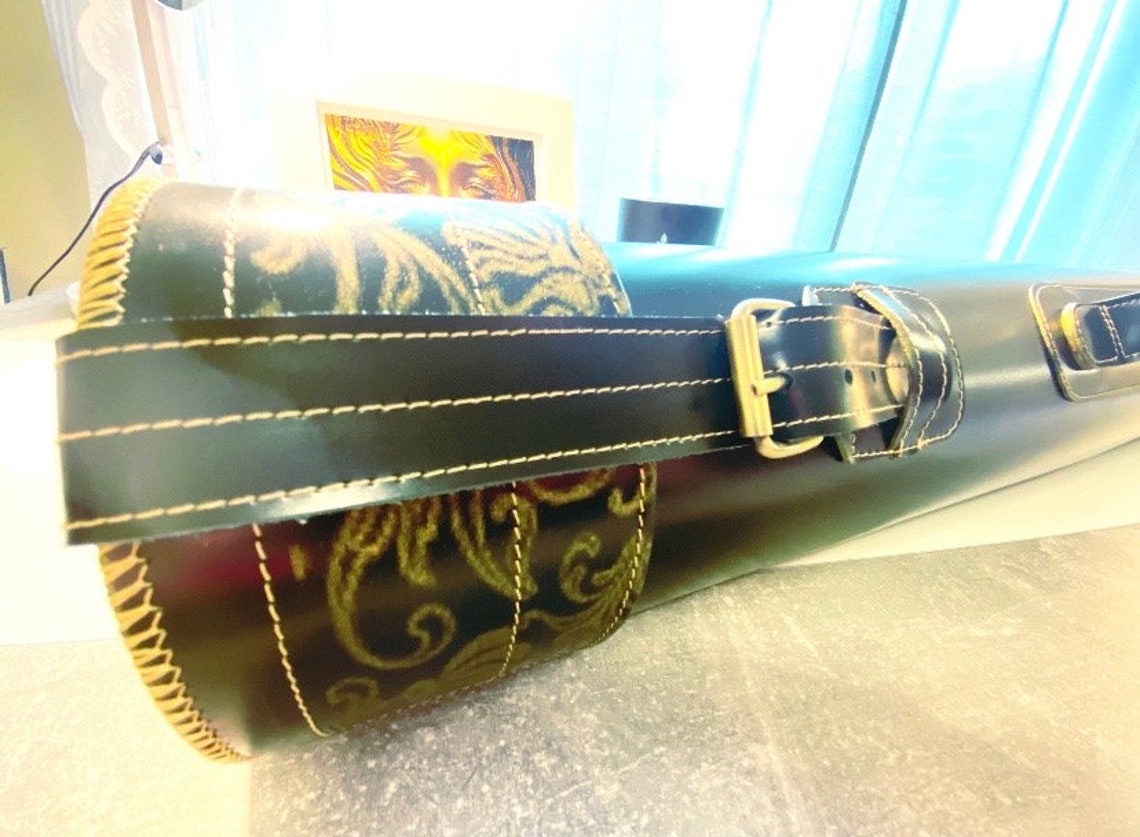 Leather Tube∅11cm.leather Map Case.bag for Architects.vintage Tube Case ...