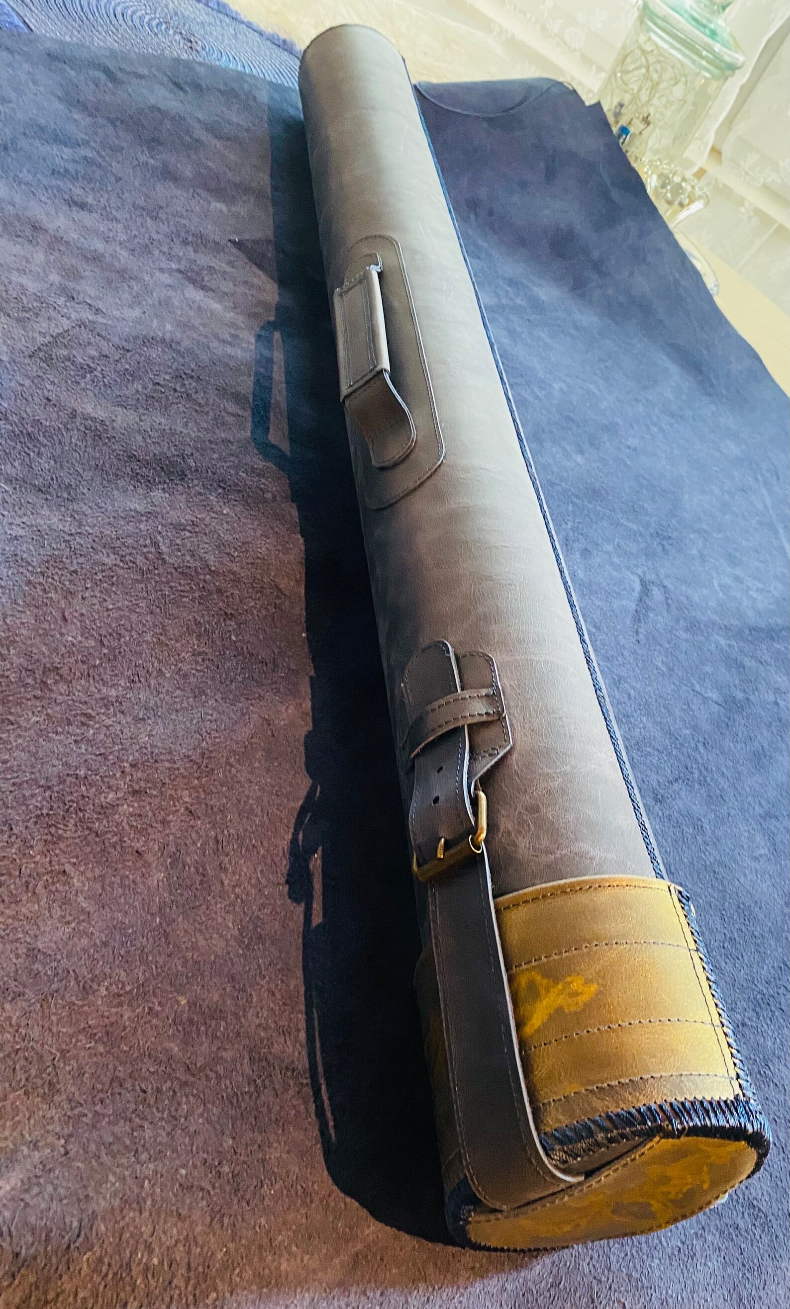 Leather Tube∅9 Cm.leather Map Case.bag for Architects.vintage Tube Case ...