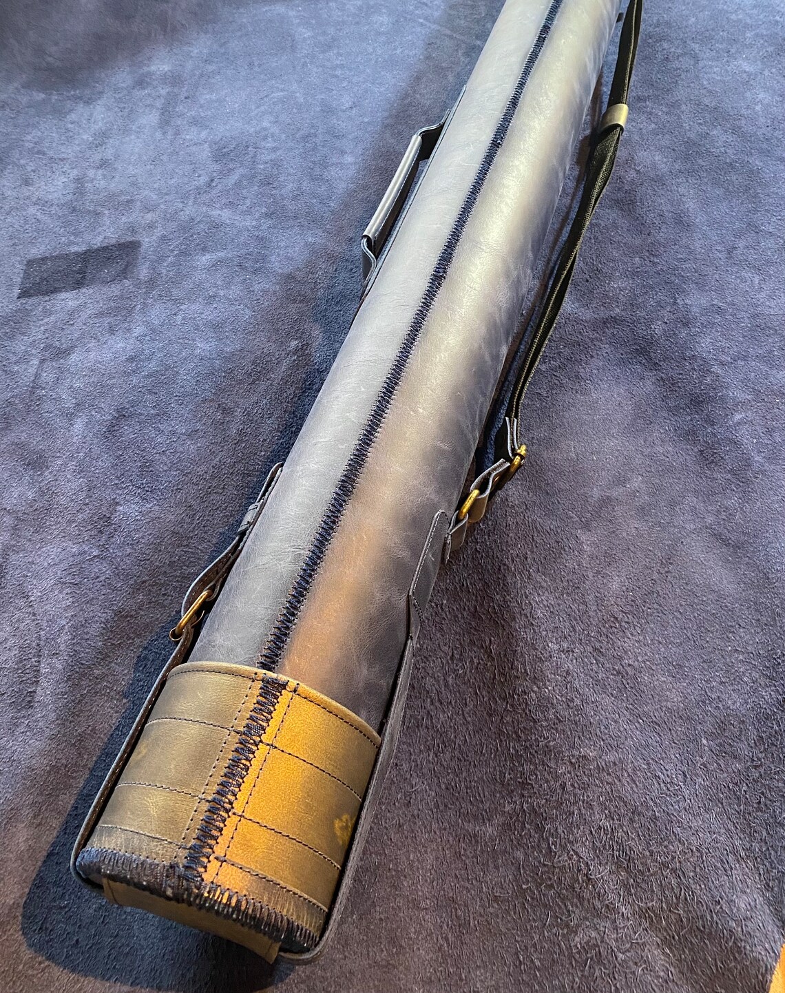 Leather Tube∅9 Cm.leather Map Case.bag for Architects.vintage Tube Case ...