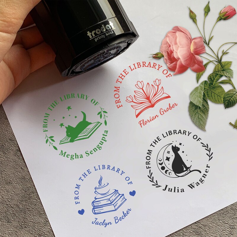 Personalized Book Stamps - Etsy