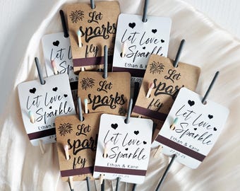 Let Love Sparkle Personalized SPARKLER TAGS for Weddings Birthdays ...