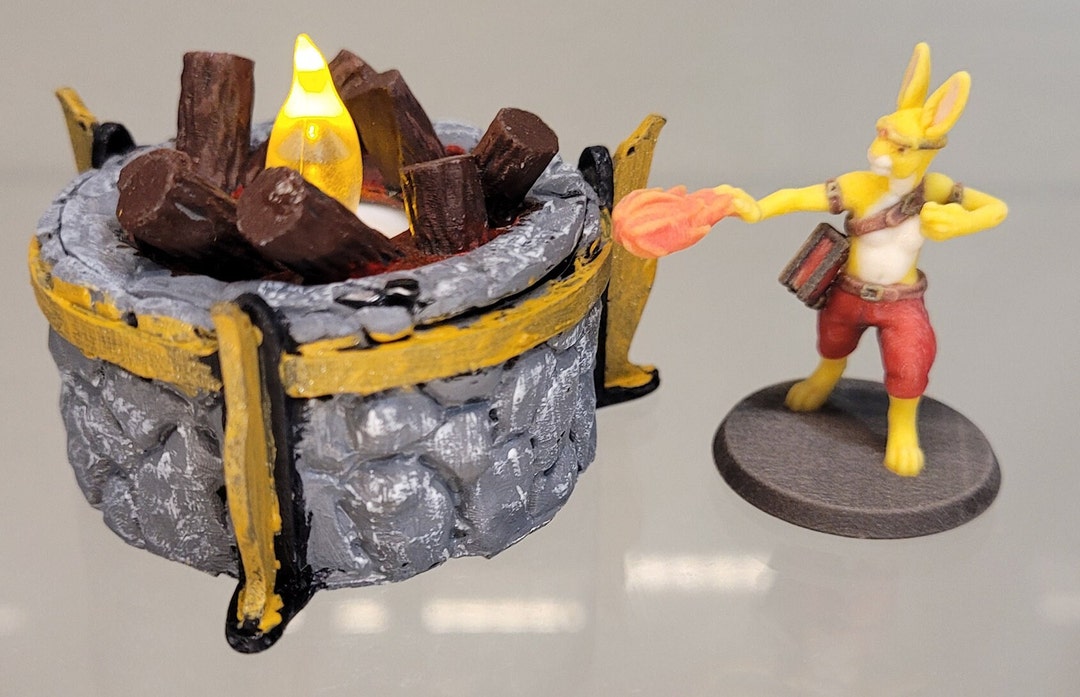 Tea Light Brazier W/ Lights Miniature for 28mm Scale D&d/table - Etsy