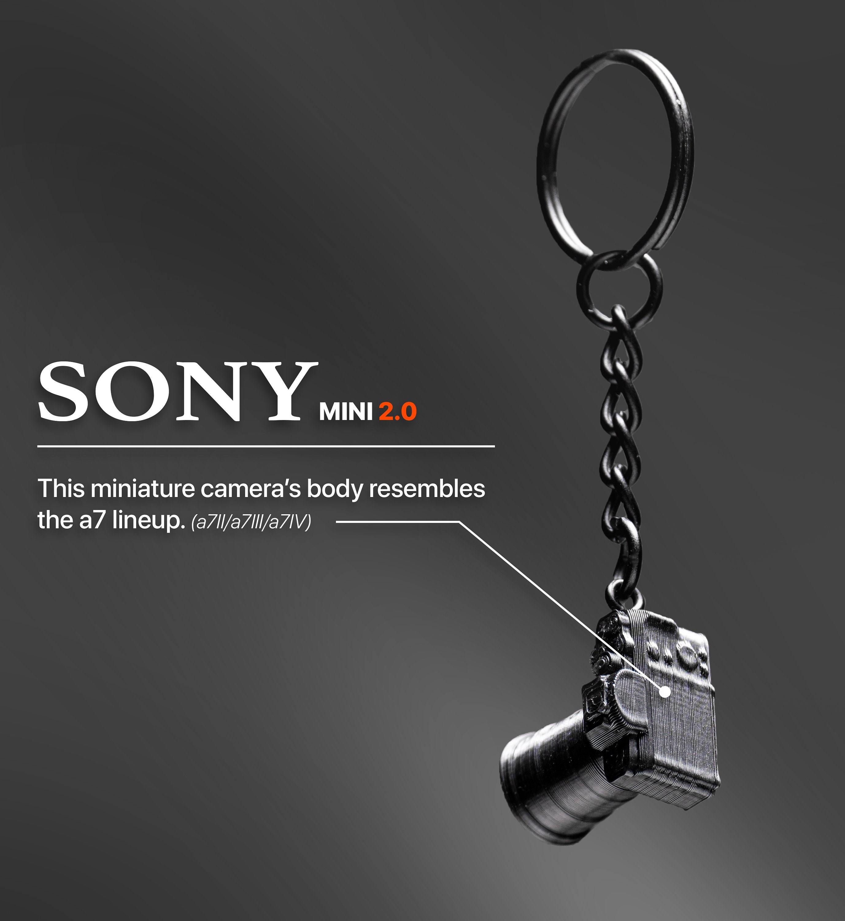 3D Printed Sony Mini Camera Keychain - Etsy