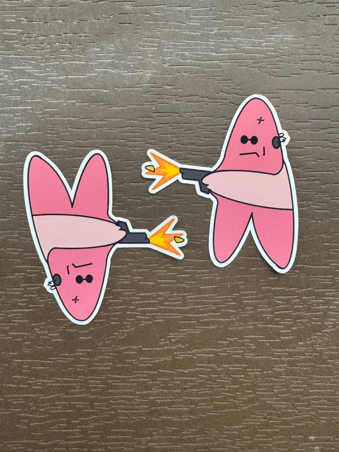 Shady Animals Shooting Star Sticker Cute and Funny Waterproof Glossy ...