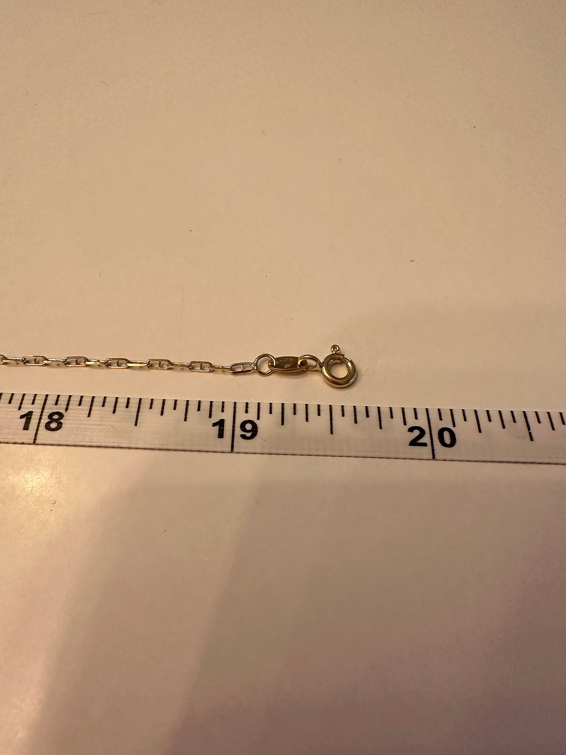 18K Yellow Gold Mariner Style Chain - Etsy