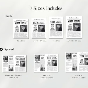 Canva Business Newspaper Template: Editable Announcement (PDF) - Etsy