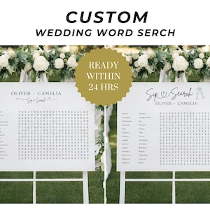 Custom Wedding Word Search Template, Sip and Solve Wedding Puzzle Games ...