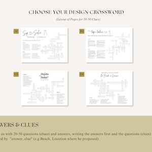 Custom Crossword Puzzle Wedding Template, Sip and Solve Wedding ...