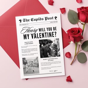Valentine's Day Newspaper Template: Cupid's Post, DIY Gift (PDF) - Etsy